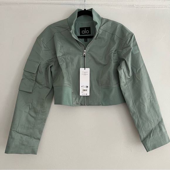 ALO Yoga | Jackets & Coats | Nwt Alo Cropped Night Out Cargo Jacket In ...